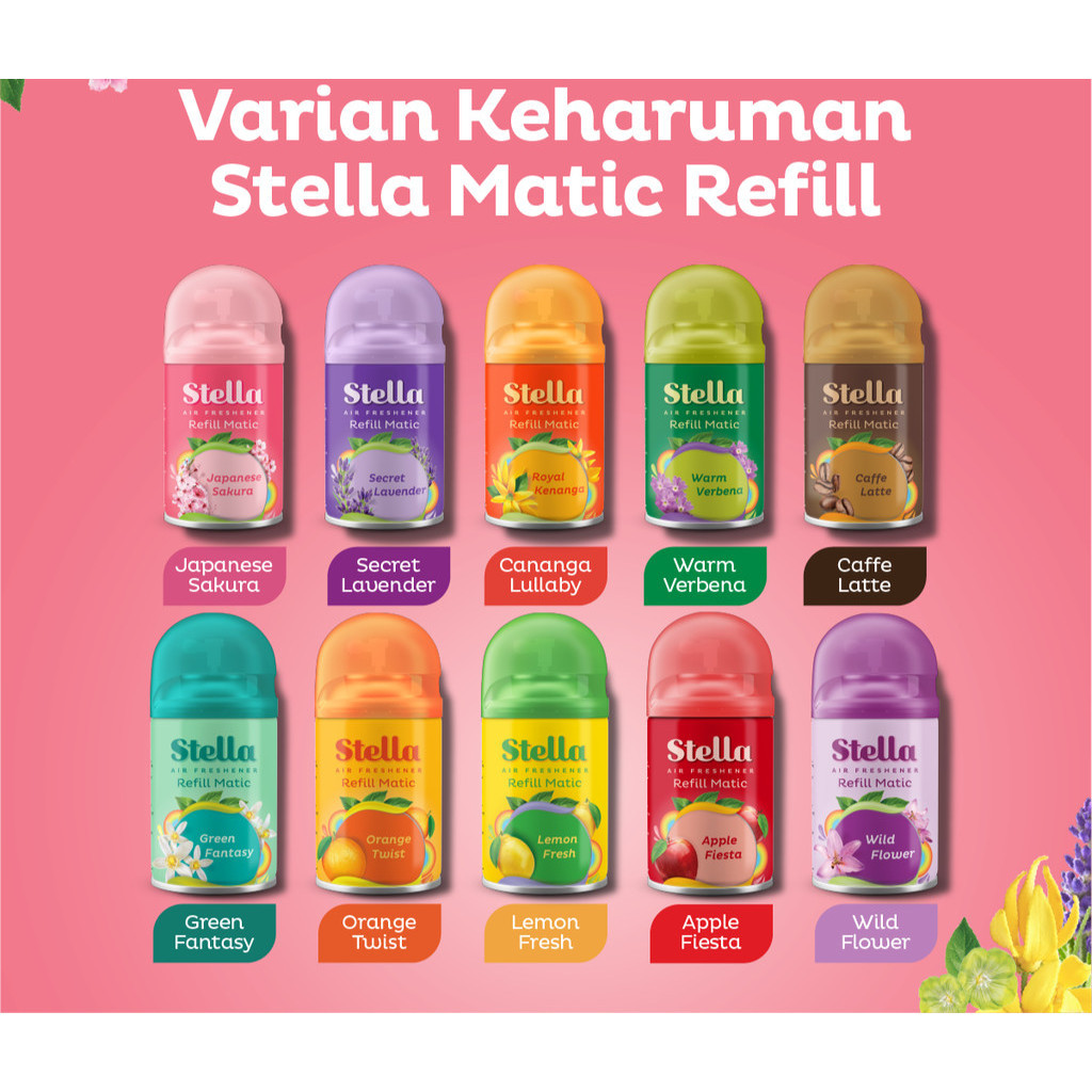 Jual STELLA REFILL MATIC AIR FRESHENER 160ML | Shopee Indonesia