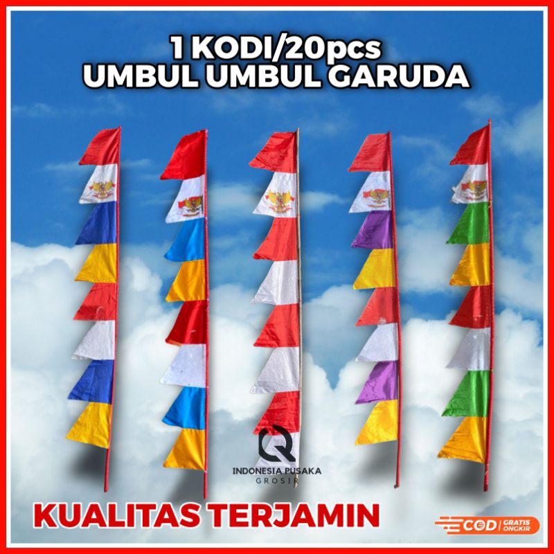 Jual isi 1 kodi/20pcs Bendera Umbul Umbul Warna Warni | Shopee Indonesia