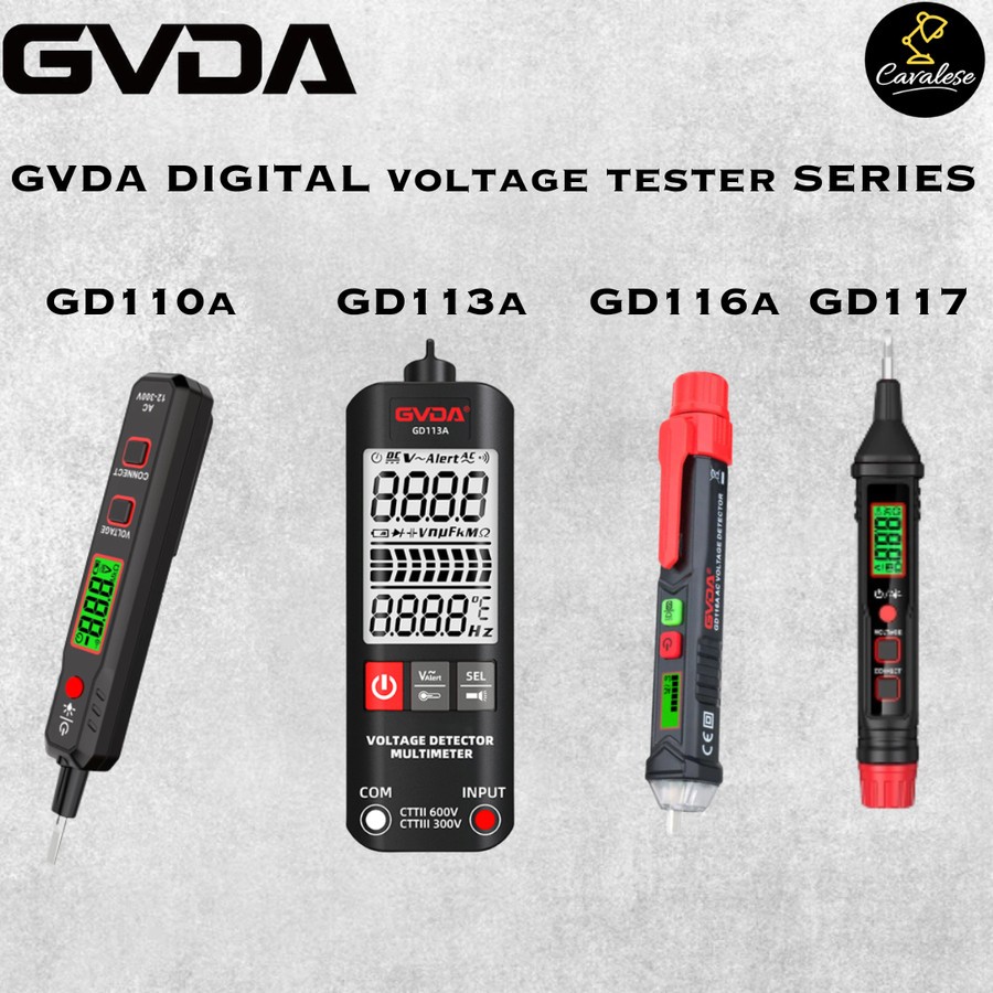 Jual GVDA Digital Test Pen AC Voltage Detector Listrik with Alarm and ...