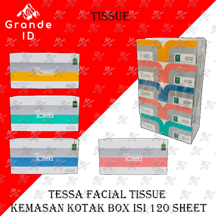 Jual TISSUE TESSA FACIAL 120 SHEET 2 PLY TISSU WAJAH TISU KEMASAN BOX ...