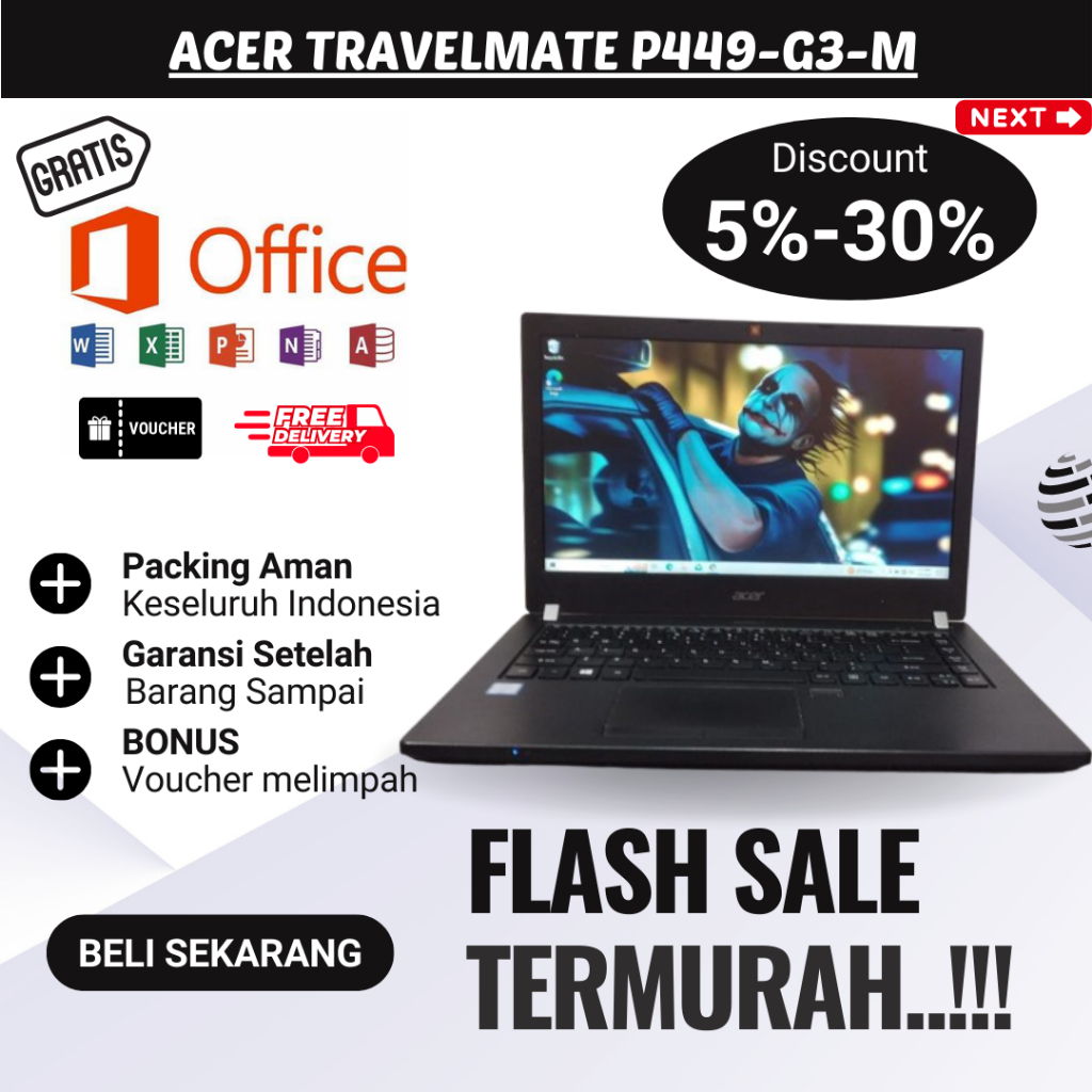 Jual [PROMO ORI] Laptop Acer Travelmate P449-G3-M core i5 Gen 8. RAM 8gb SSD 256gb (Cek ...
