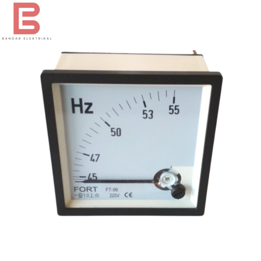 Jual HZ METER ANALOG 96 X 96 FREKUENSI METER JARUM 45 - 55 HZ FORT ...