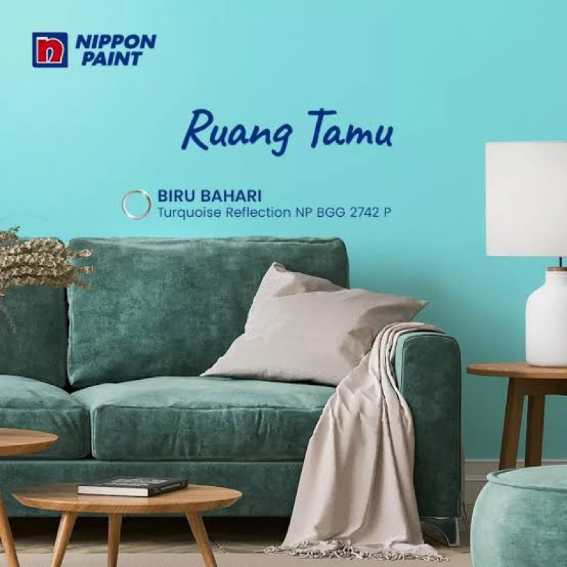 Jual Cat Tembok NIPPON PAINT FLAWLESS EASYWASH Biru Muda/ Tosca ...