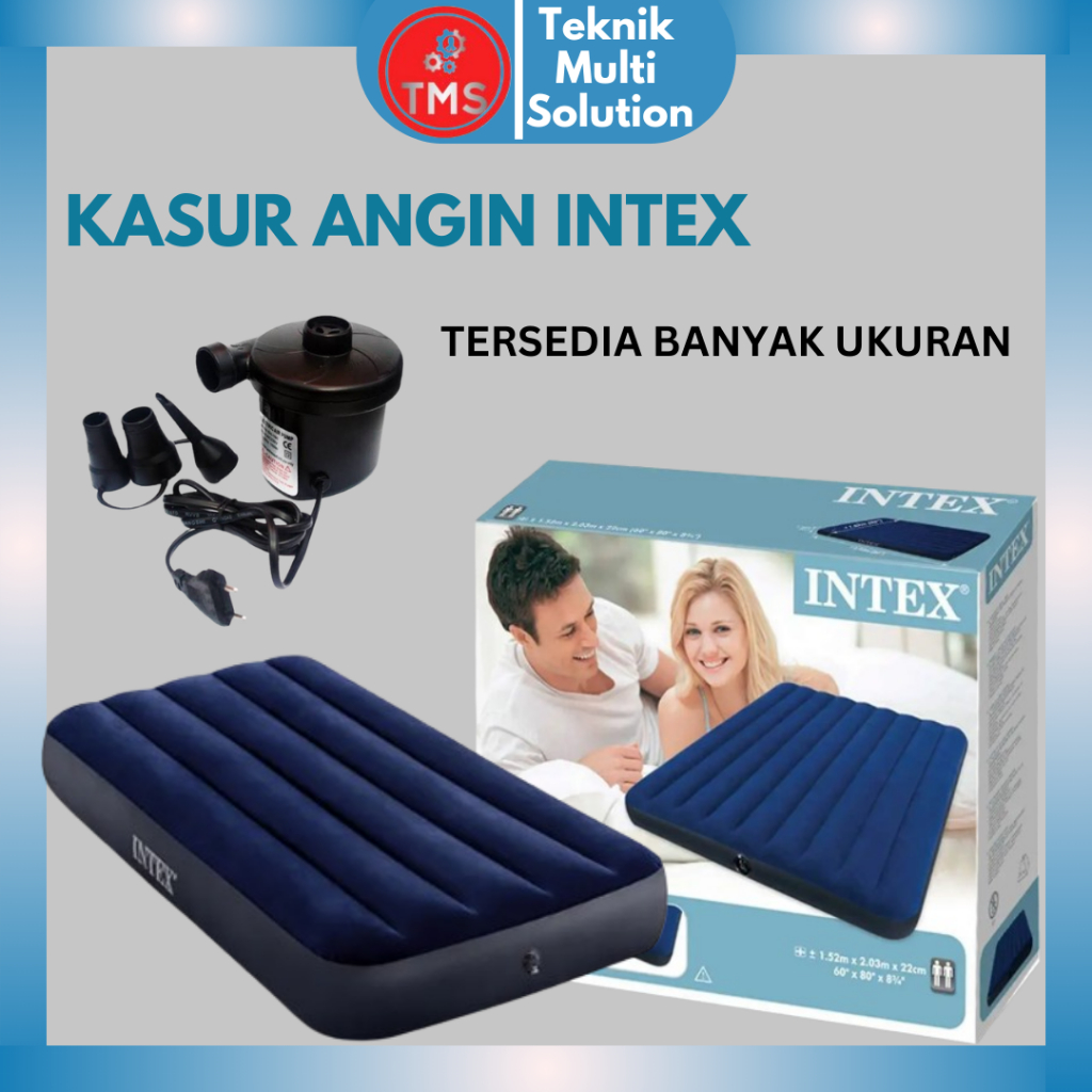 Jual PAKET POMPA LISTRIK + KASUR ANGIN INTEX DOUBLE BED MATRAS 137 x ...