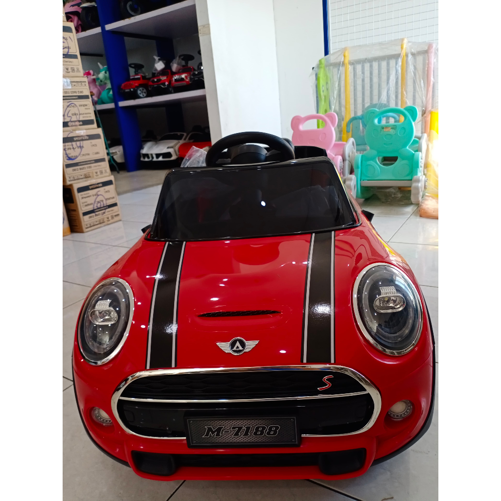 Jual PELANGI TOYS Mobil Aki MINI COOPER Dual MTR Musik Lampu (M7188 ...