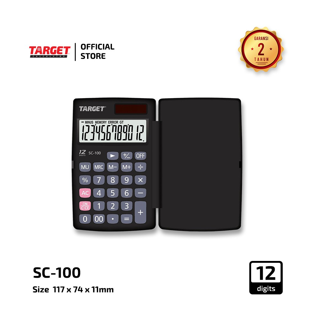 Jual Kalkulator saku 12 digit Target sc-100 | Shopee Indonesia