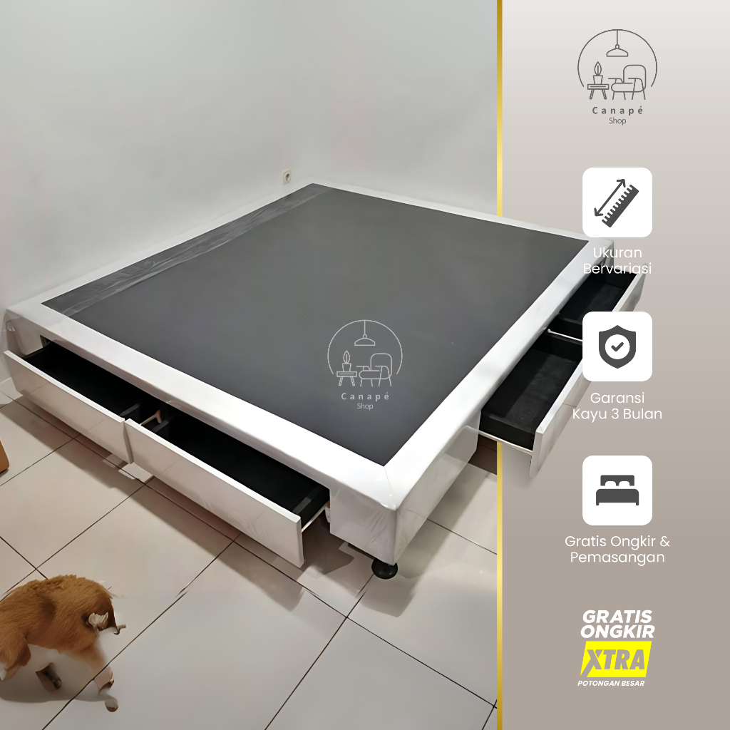 Jual Dipan Kasur Ranjang Tempat Tidur Minimalis Divan 4 Laci Aestethic ...
