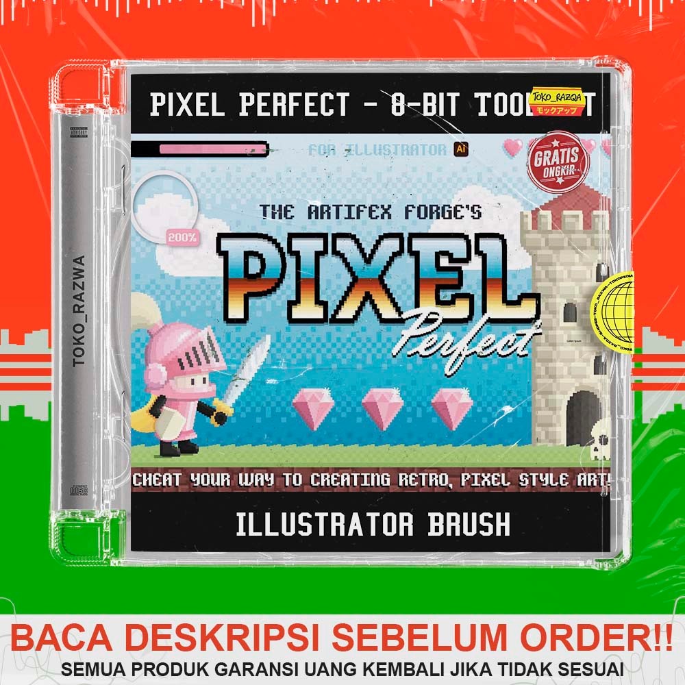 Jual Illustrator Brush - Pixel Perfect - 8-bit Tool Kit - 260624 | Shopee Indonesia