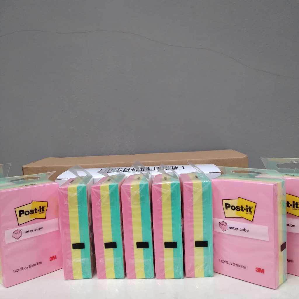 Jual 3M Post It Notes Cube 656 Pastel 50mm x 76mm | Shopee Indonesia