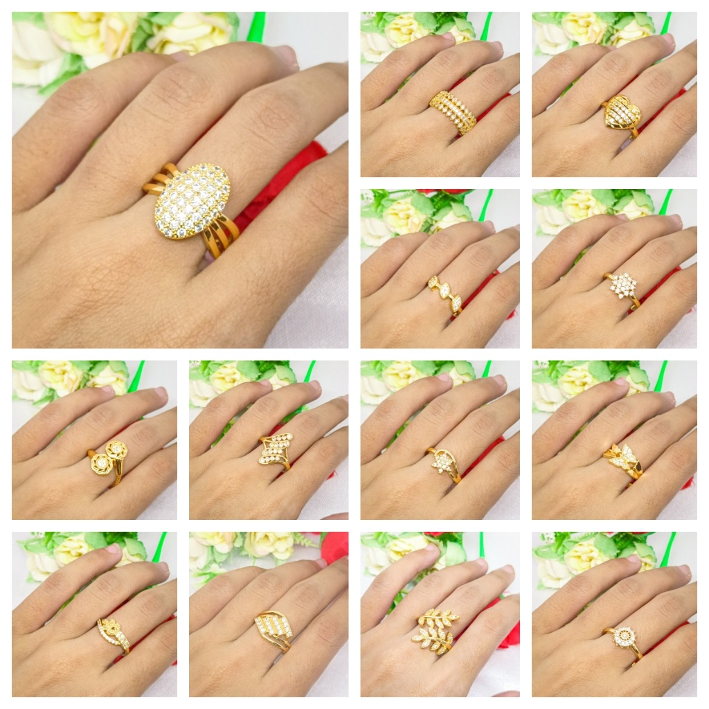 Jual Cincin Titanium Tahan Pudar yang Dicuci Fashion Wanita Cincin ...