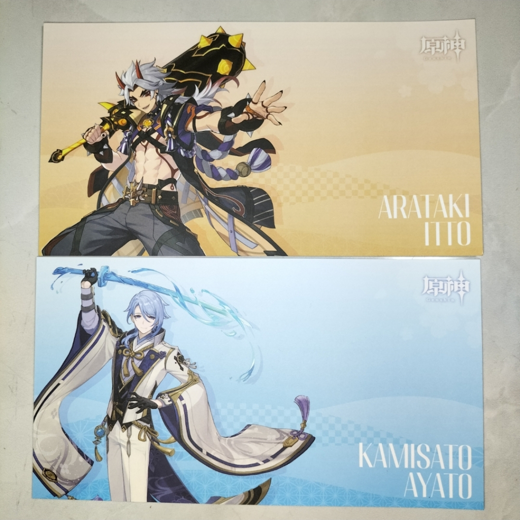 Jual Genshin Ayato Itto Set Postcard Official Japan | Shopee Indonesia