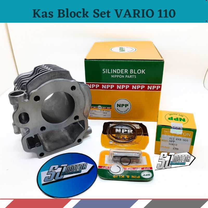Jual Paket Kas Block Cylinder Piston Set NPP (KVB) Vario 110 Vario CBS Techno | Shopee Indonesia