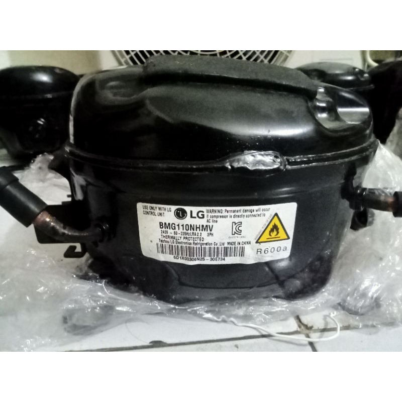 Jual kompresor kulkas LG inverter 2pintu bmg110NHMV original | Shopee ...
