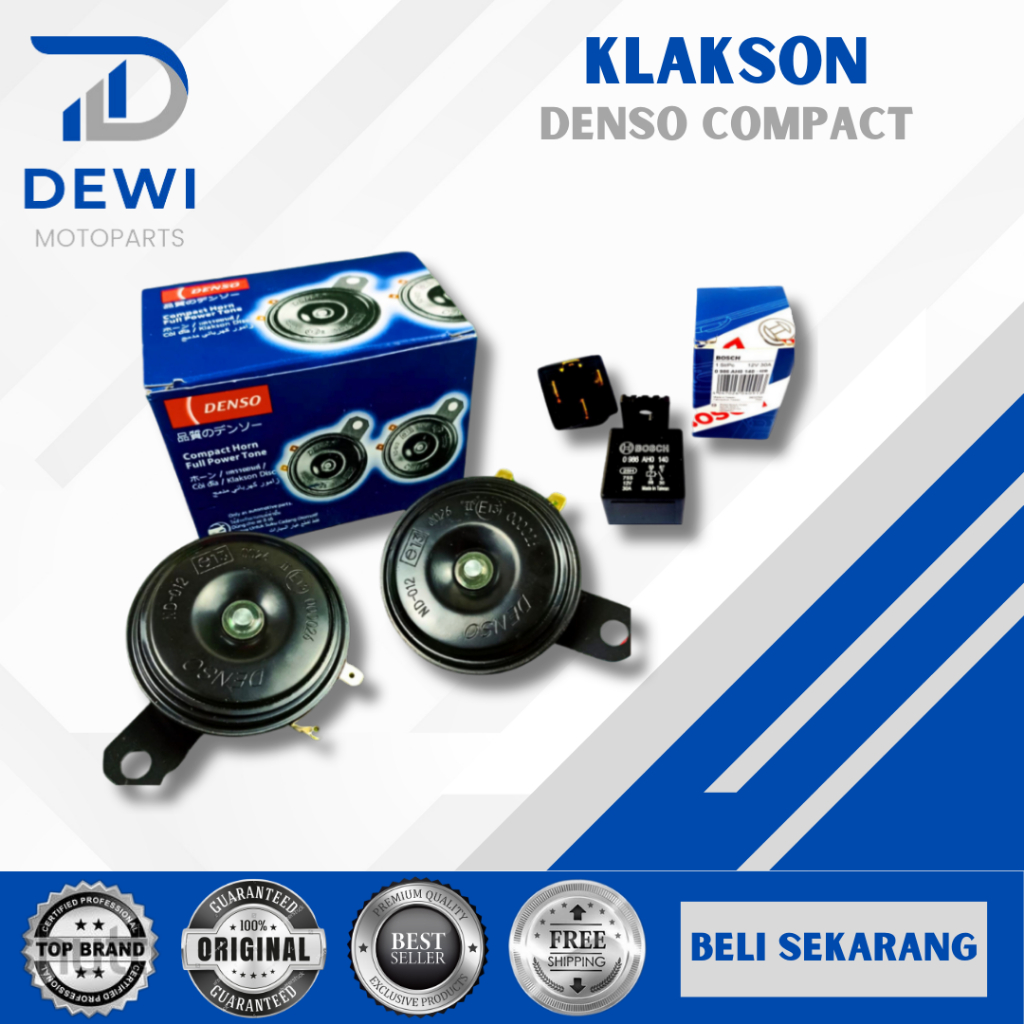 Jual KLAKSON DENSO COMPACT GEPENG KLAKSON MOBIL KLAKSON MOTOR DEWI ...