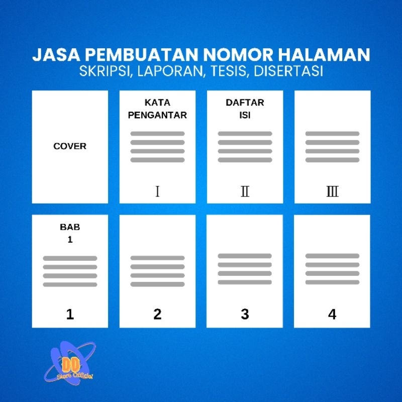 Jual Jasa Pembuatan Nomor Halaman | Page Number | Nomor Halaman ...