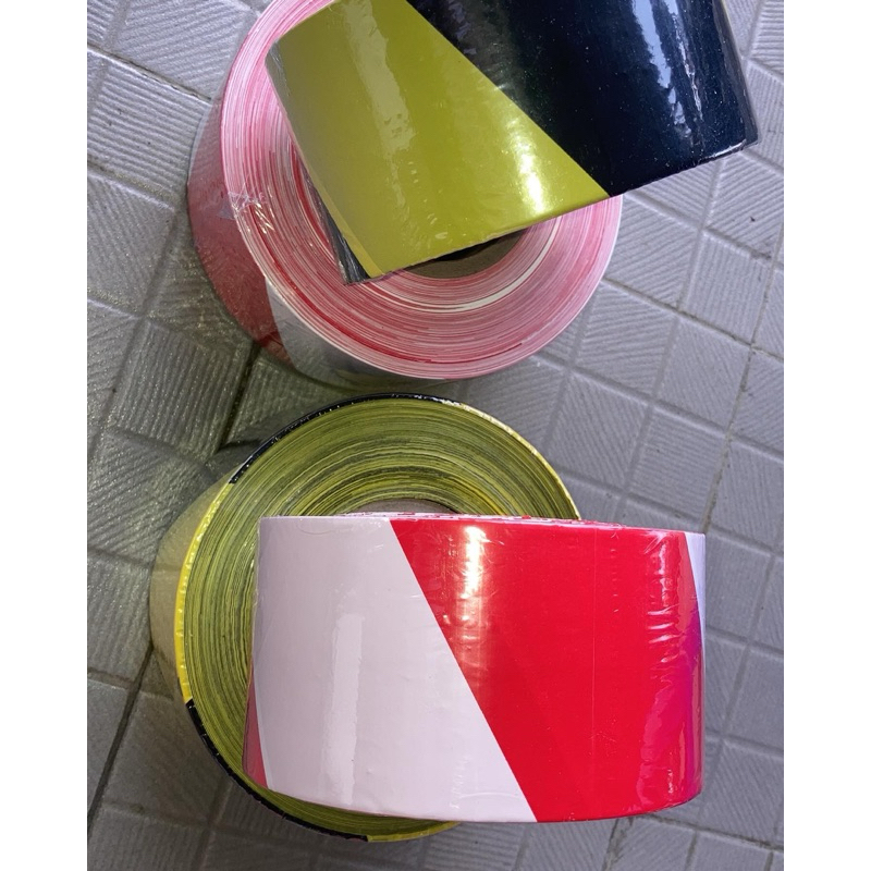 Jual POLICE LINE UKURAN 3ins x 300 Meter hitam kuning dan merah putih ...