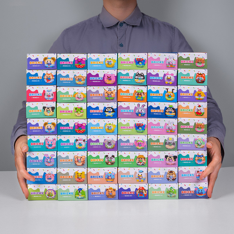 Jual DMJ NEW BRICKS MODEL DONUT Mainan Balok Susun Kartun Nano Block ...