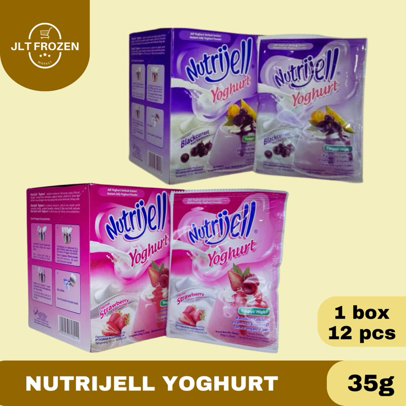 Jual Nutrijell Yoghurt BOX / Jelly Yoghurt Strawberry / Blackcurrant ...