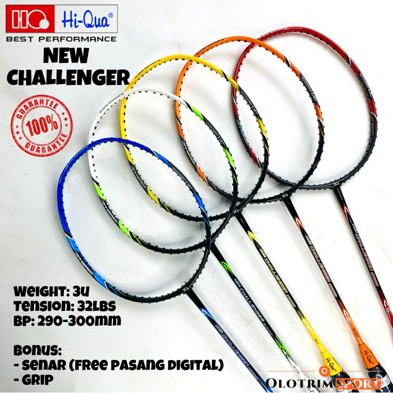 Jual [Free Pasang Senar] Raket Badminton HiQua New Challenger 5000 ...