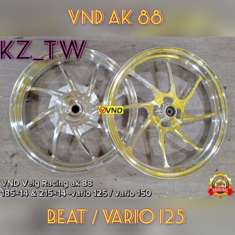 Jual VND AK 88 Velg Racing AK88 ORIGINAL VND 100% UK1.85x14-2.15x14.Vario 110/Beat/Vario 125 ...