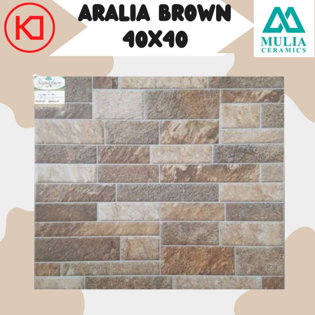 Jual Keramik MULIA ARALIA BROWN 40X40 KW1 | Shopee Indonesia