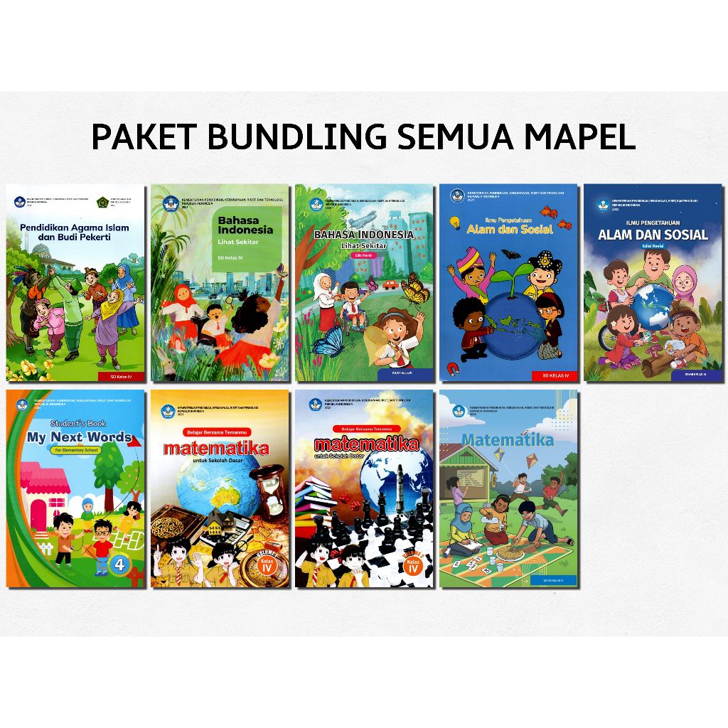 Jual (PAKET BUNDLING) BUKU KURIKULUM MERDEKA KELAS 4 (SET SEMUA MAPEL ...