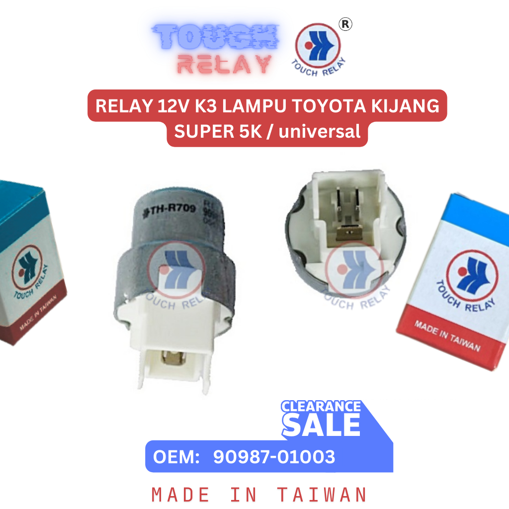 Jual RELAY 12V K3 LAMPU TOYOTA KIJANG SUPER 5K / universal OEM 90987 ...