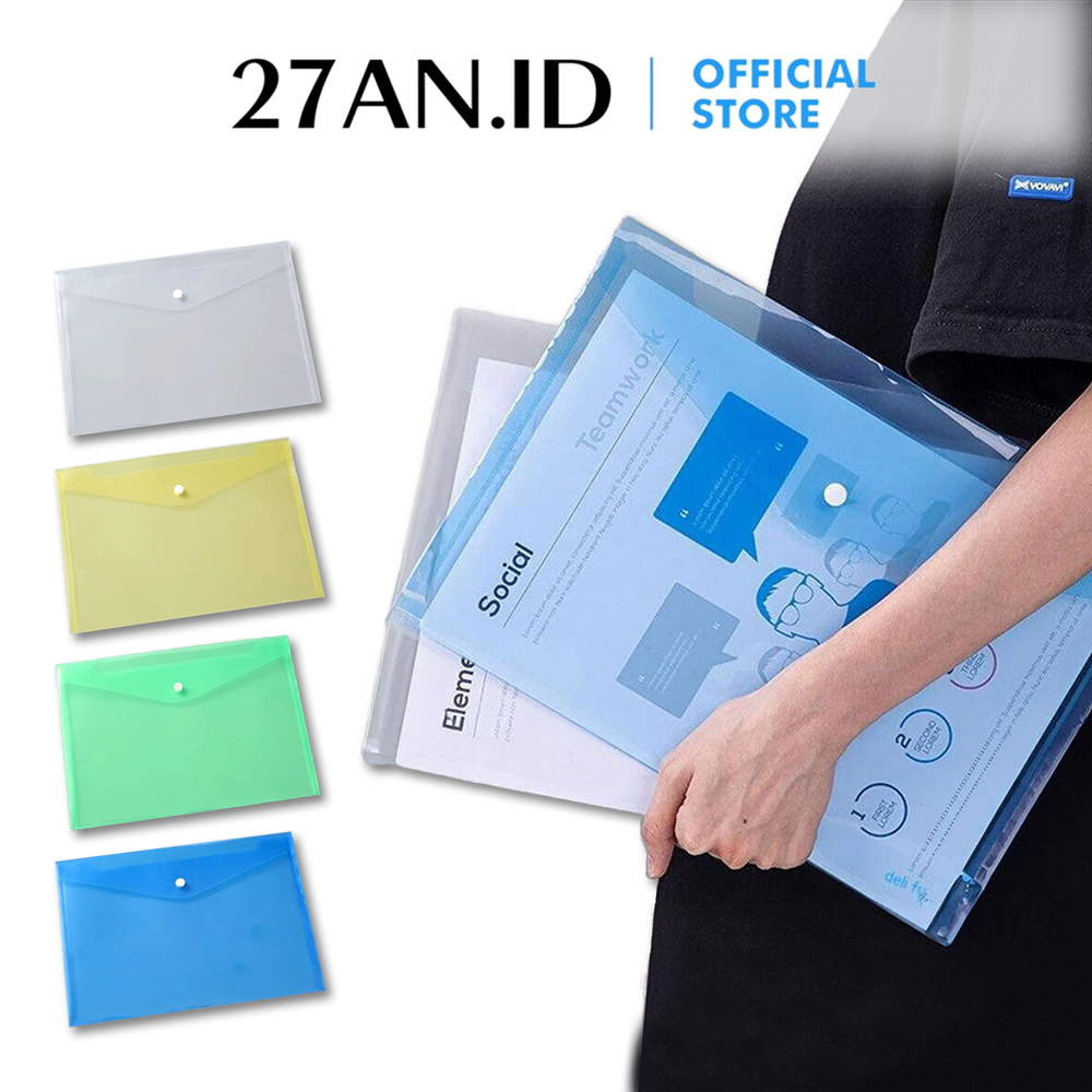 Jual ( 27AN.ID )Map Plastik 1 Kancing Folio H646 Map Plastik Warna ...