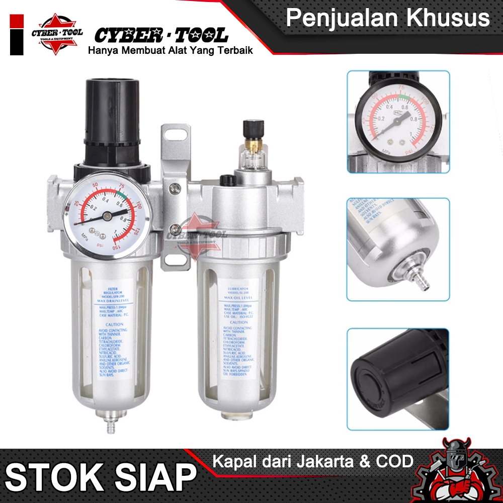 Jual Air Filter Regulator SFC200 Double SFC400 Double | Shopee Indonesia