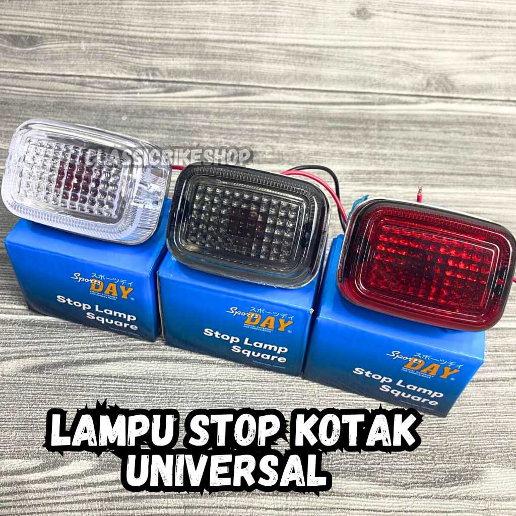 Jual LAMPU STOP STOPLAMP BOHLAM NON LED MODEL KOTAK CUSTOM UNIVERSAL ...