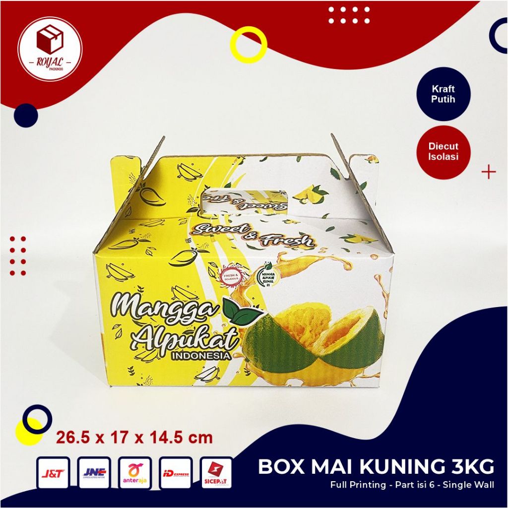 Jual Kardus/Box Mangga Alpukat Isi 6 (3KG) partisi/kardusmangga ...
