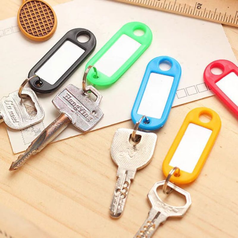 Jual Tag Gantungan Kunci Label Nama / Keychain Ring Name Tag ...