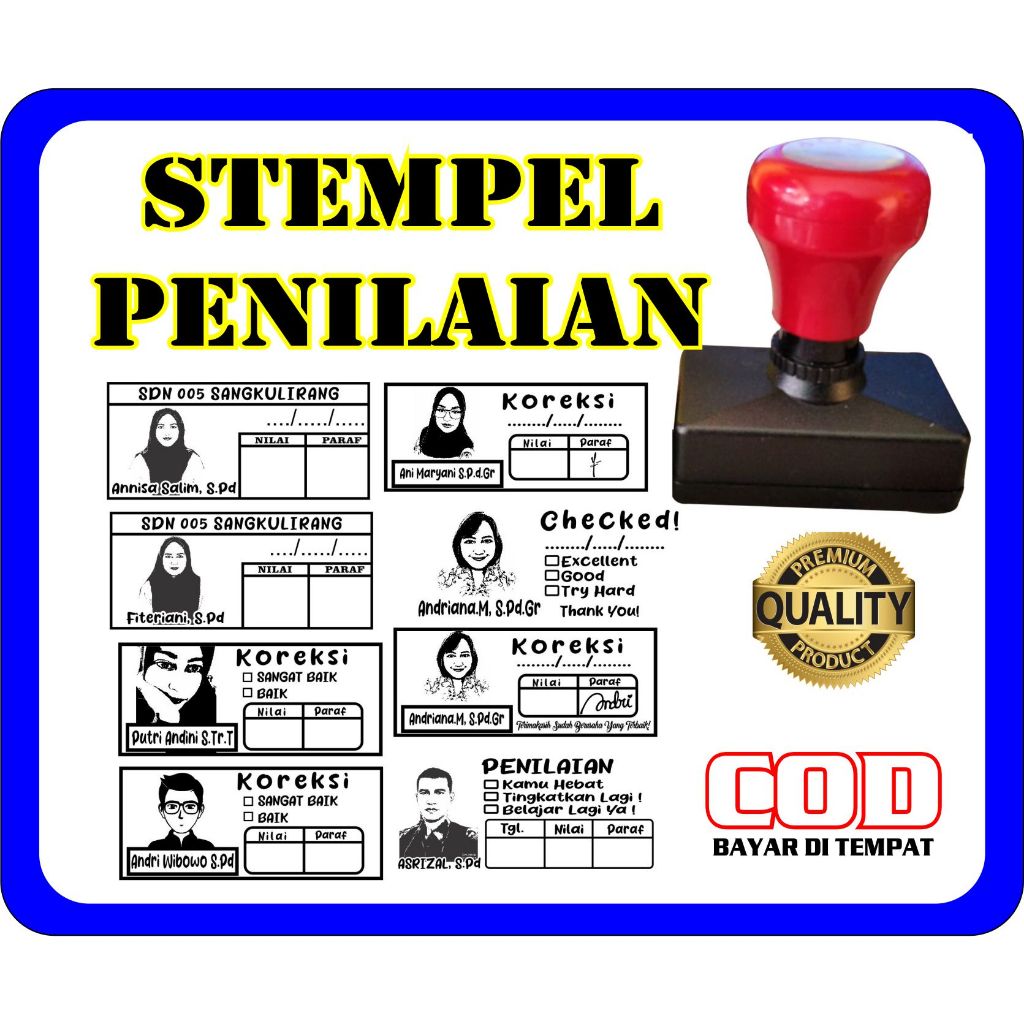 Jual STEMPEL PENILAIAN GURU STEMPEL NILAI STEMPEL PENILAIAN | Shopee ...