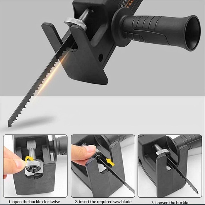 Jual JE.ID Adaptor Bor Ke Gergaji Bor Cordless Mesin Adapter ...