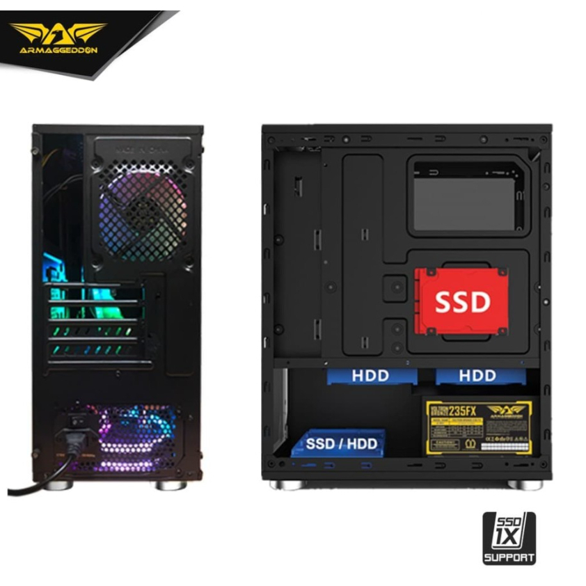 Jual Case Gaming Armaggeddon Nimitz N5 Aurora - Micro ATX | Shopee ...