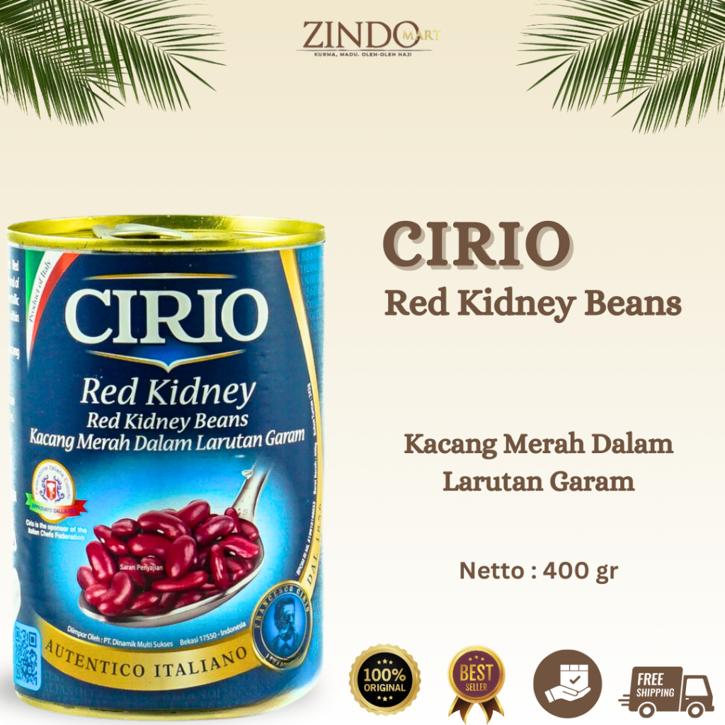 Jual CIRIO RED KIDNEY BEANS 400GR / KACANG MERAH DALAM LARUTAN GARAM ...