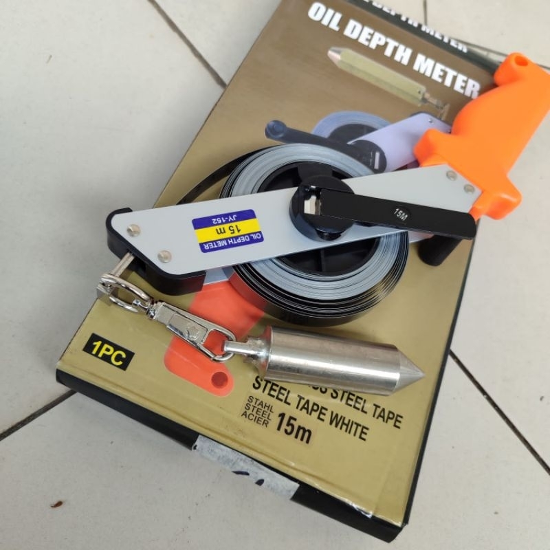 Jual Souding tape meter Meteran Minyak 10 meter Oil depth meter ...