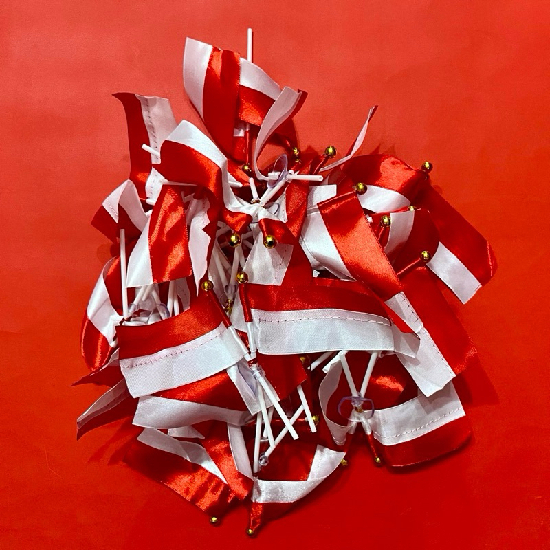 Jual Bendera silang merah putih per 50 pcs tempelan mobil bendera ...