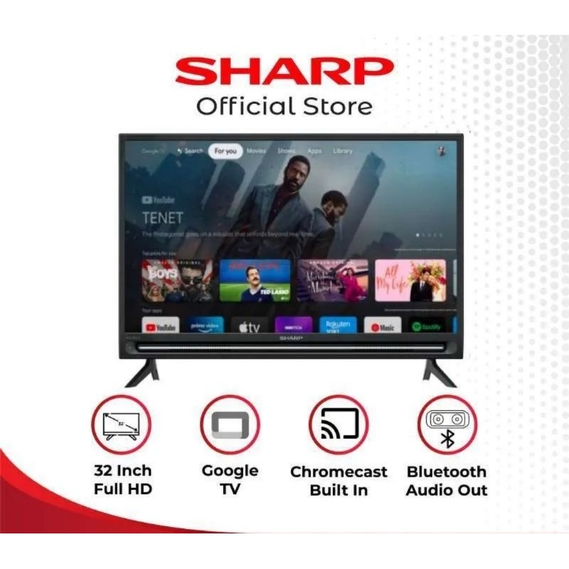 Jual Sharp GOOGLE TV Smart Android TV 32EG1i 32 EG1 32EG1 32 BG1 32BG1 ...