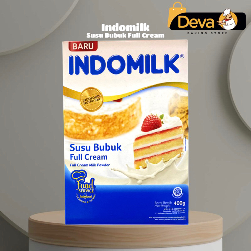 Jual Indomilk Susu Bubuk Full Cream Baking & Cooking 400gr | Shopee ...