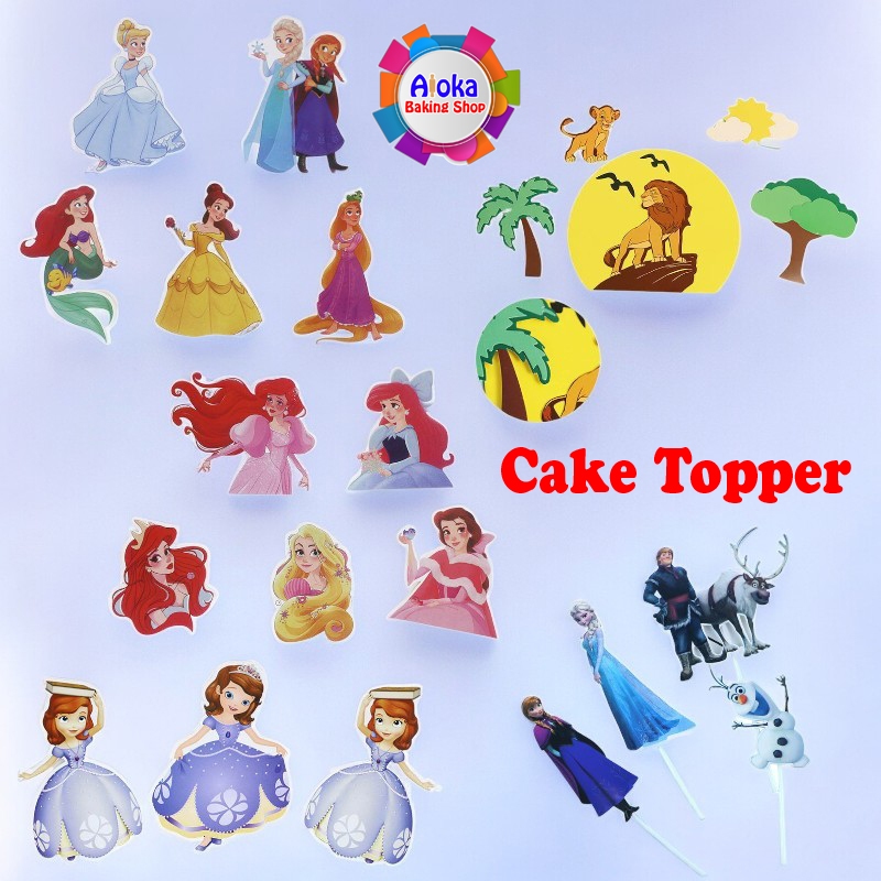 Jual Topper Kue Ulang Tahun Kertas Tema Princess Disney Frozen Elsa ...