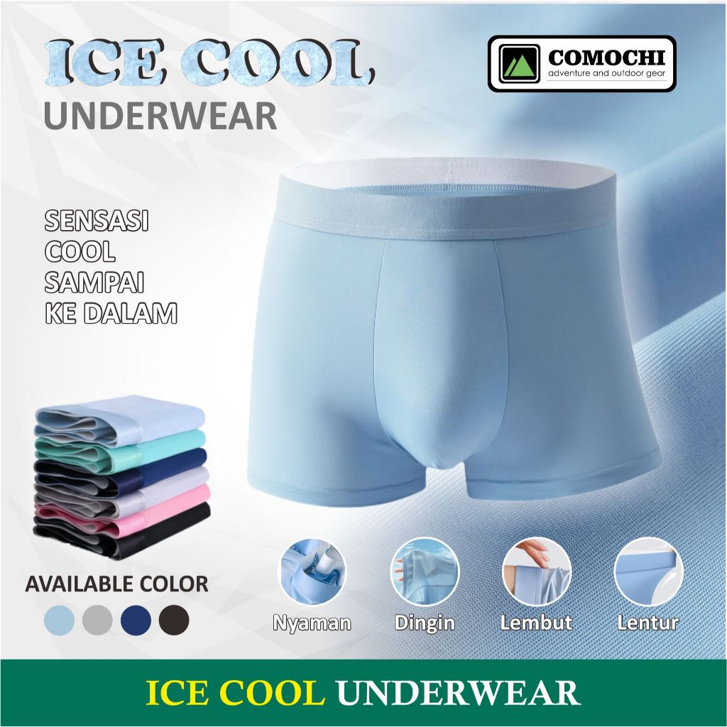 Jual Celana Dalam Boxer Olahraga Pria Dewasa Ice Silk Men Underwear ...