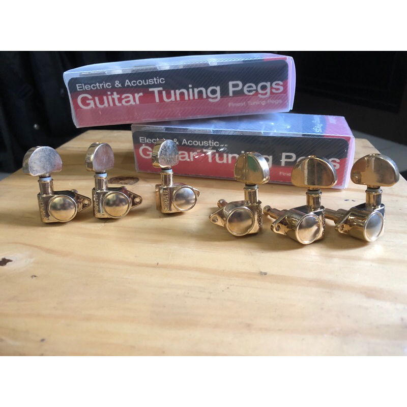 Jual Dryer Guitar (Tuning Pegs) Grover Gold 3R-3L Acoustic/Electric ...