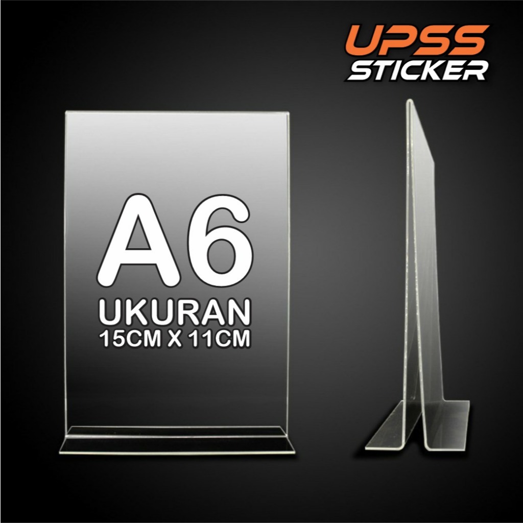 Jual acrylic / akrilik tent card a6 / no meja / menu / akrylik Akrilik ...