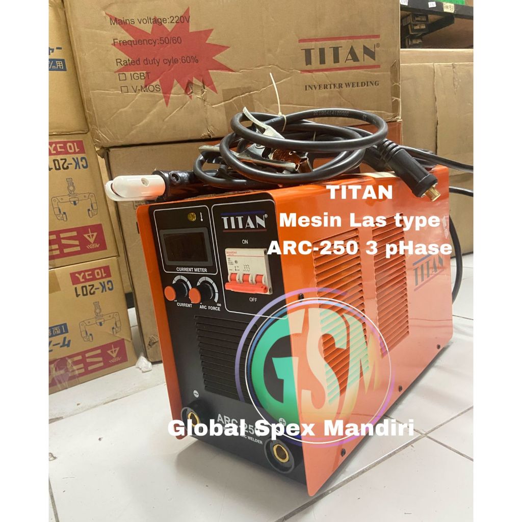 Jual MESIN TRAVO TRAFO LAS TITAN ARC 250 HD 3PH WELDING MACHINE 3 PHASE ...