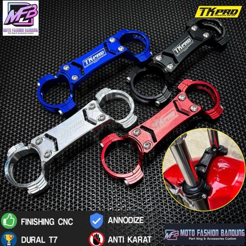 Jual STABILIZER FORK GEMBOK BORGOL TKPRO SHOCKBREKER DEPAN RX-KING RX SPECIAL YT RXK (CNC) hitam ...