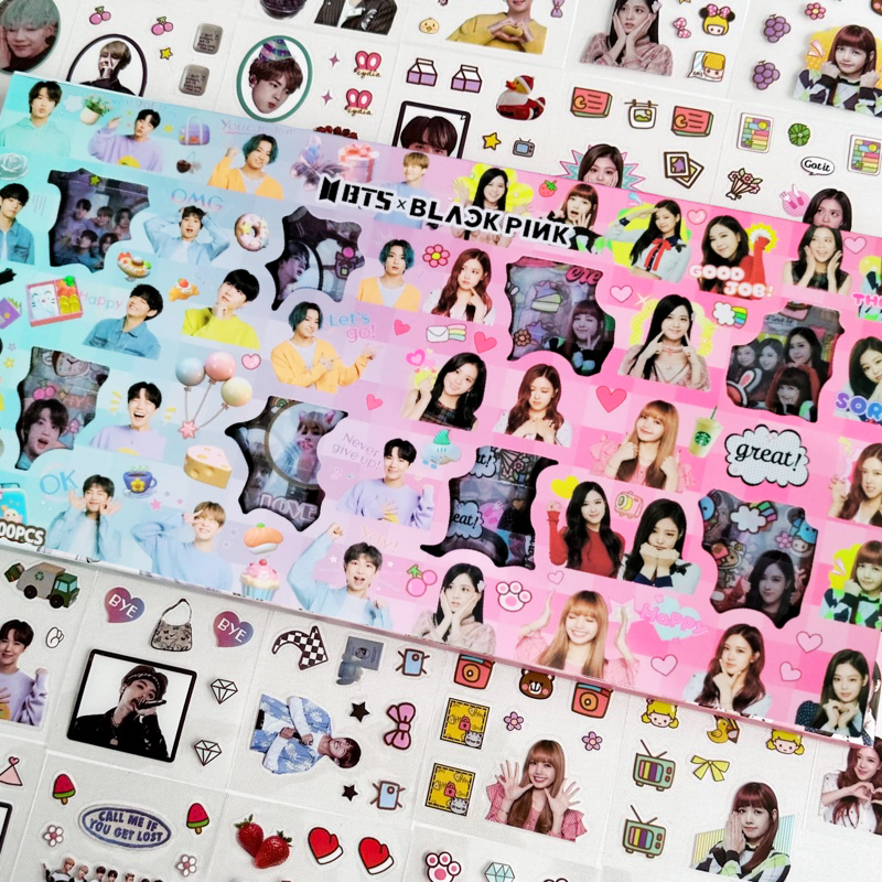 Jual EA NONO BTS X BLACKPINK Sticker Box 2D ISI 200 LEMBAR Dekorasi ...