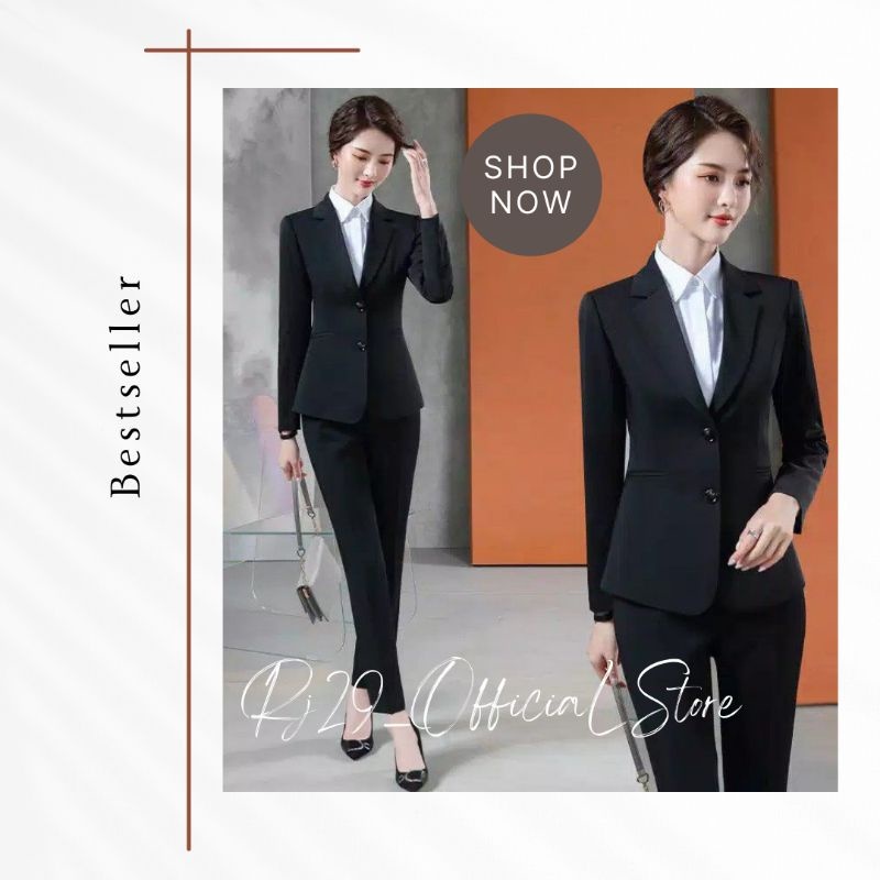 Jual Setelan Jas wanita / Setelan Jas Kantor Wanita / Setelan Jas Kerja wanita | Shopee Indonesia