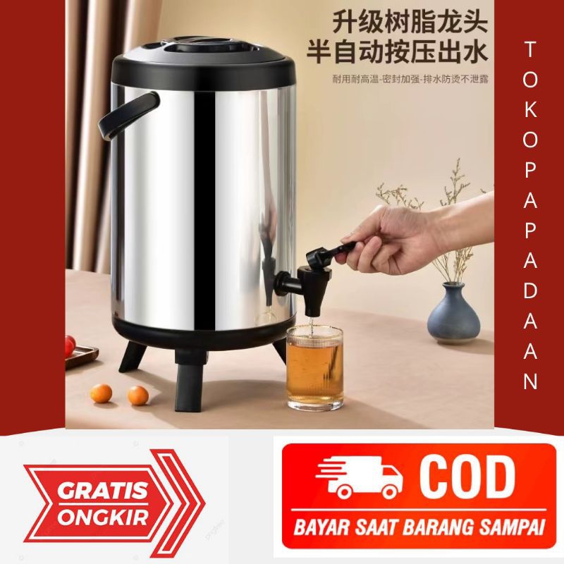 Jual Water jug 8L 10L 12L/ DRINK JAR / MILK TEA BUCKET / thermos jug ...