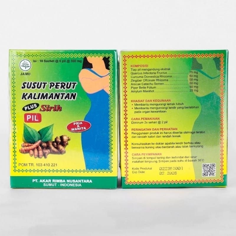 Jual Jamu Pil Susut Perut Kalimantan (1 Pack Isi 10 Sachet) | Shopee ...